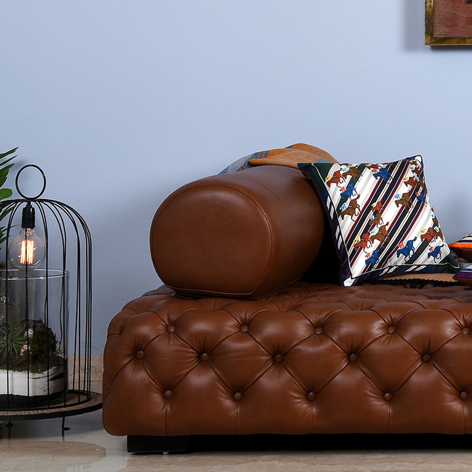 Horse-Print Silk Cushions | Luxury Scatter Cushions - Bivain